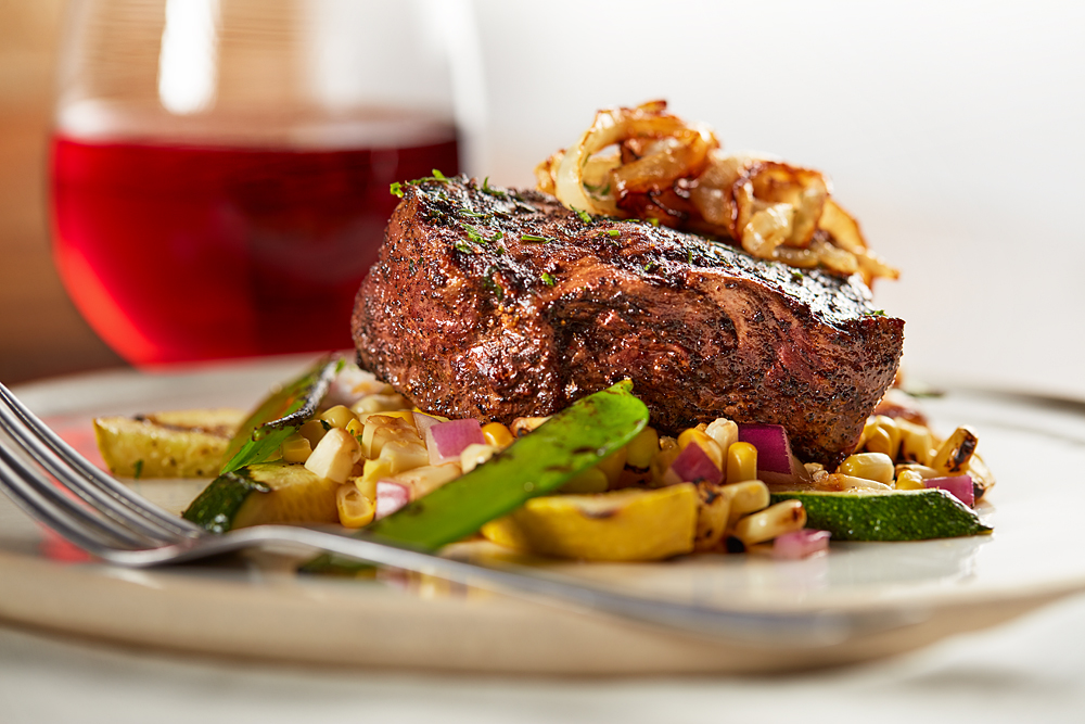 Tasty dishes down under $7 - Espresso Rubbed Steak with Mixed Seasonal ...